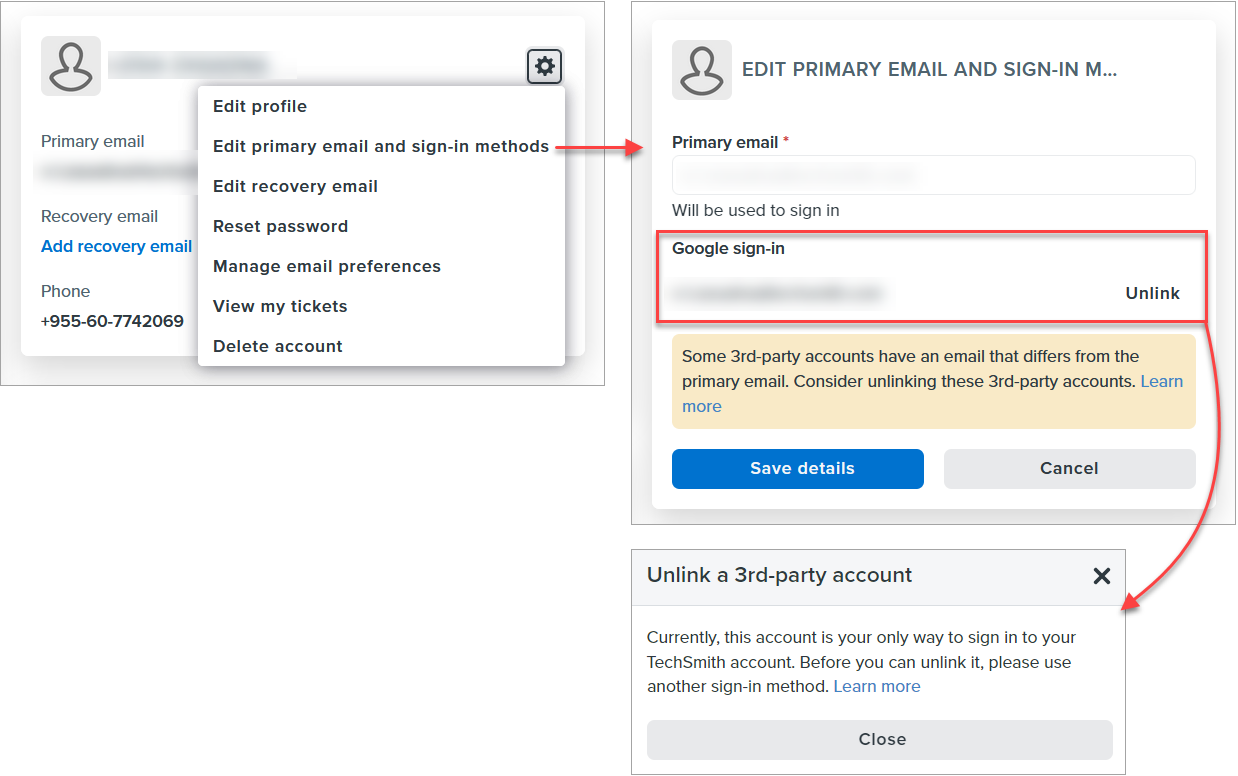 Google & Apple Sign In Options – TechSmith Support