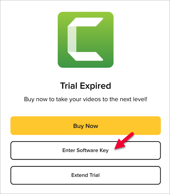 Camtasia: Enter My Software Key – TechSmith Support