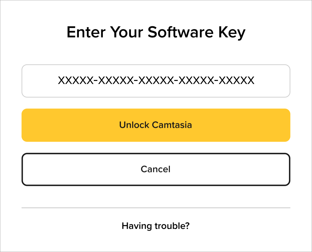 Camtasia: Enter My Software Key – TechSmith Support