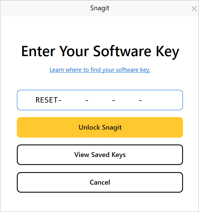 Redefinir Período de Teste do Snagit – Assistência da TechSmith