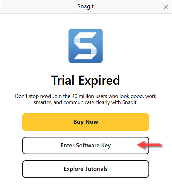 Snagit: Enter My Software Key – TechSmith Support