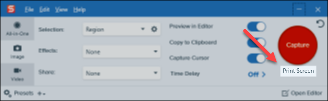 Capture Directly To Image Using Print Screen in Snagit – TechSmith Support