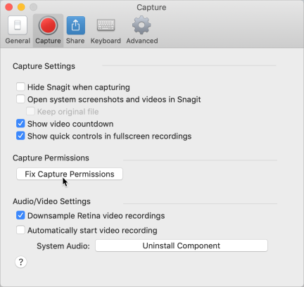 Mac OS Permissions – TechSmith Support
