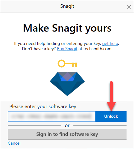 Snagit: Enter My Software Key – TechSmith Support