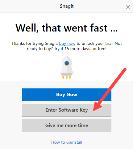 Snagit: Enter My Software Key – TechSmith Support