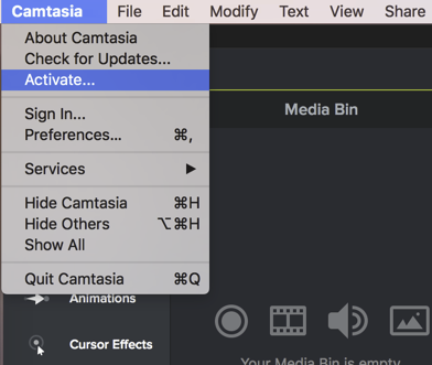 Camtasia: Enter My Software Key – TechSmith Support