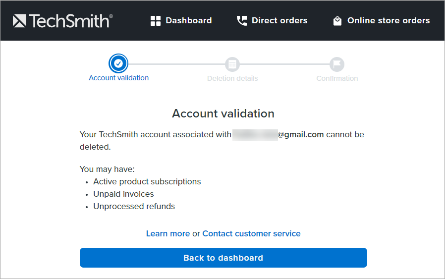 Delete a TechSmith Account – TechSmith Support