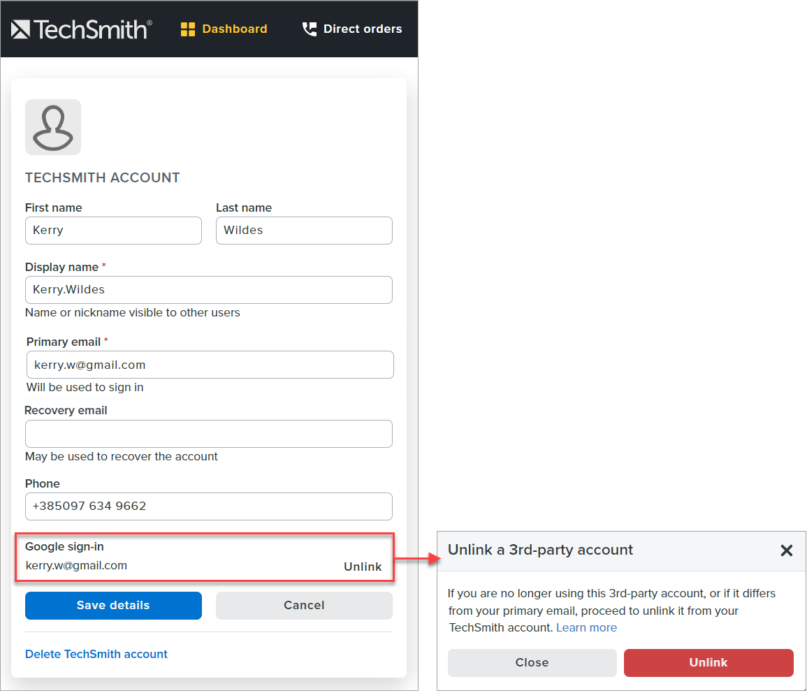 Sign-In Methods & Linked Accounts FAQ – TechSmith Support